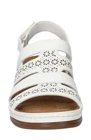 EASY WORKS BY EASY STREET Alexi Slingback Wedge Sandal - White
