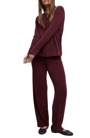 Barefoot Dreams Cozychic® Ultra Lite® Jersey Pajamas - Deep Garnet
