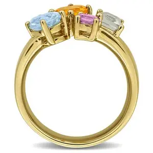 JULIANNA B. Gemstone Sterling Silver Ring - Citrine/yellow-plated