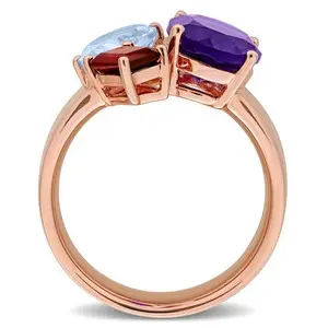 JULIANNA B. Gemstone Three-stone Ring - Amethyst