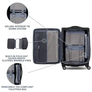 TRAVELPRO Platinum Elite 25-inch Expandable Spinner Luggage - Shadow Black