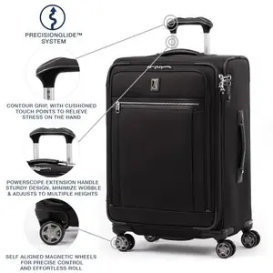 TRAVELPRO Platinum Elite 25-inch Expandable Spinner Luggage - Shadow Black