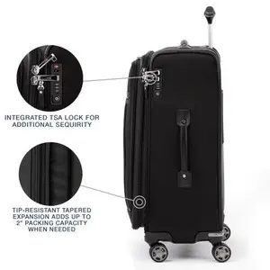 TRAVELPRO Platinum Elite 25-inch Expandable Spinner Luggage - Shadow Black