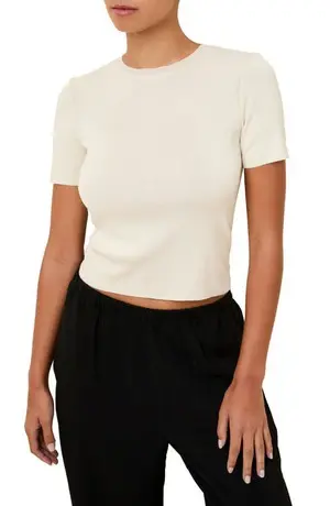 Solid & Striped The Riada Crop Knit Top - Brule
