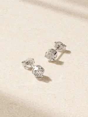 JENNIFER MEYER Small Illusion Diamond Earrings - Silver