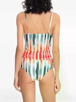 LYGIA & NANNY Bruma Striped Tankini - White