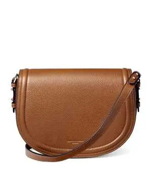 ASPINAL OF LONDON Large Leather Stella Cross-body Satchel Bag - Brown