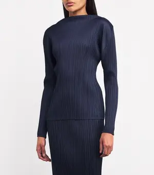 Issey Miyake Long Sleeve Top - Navy