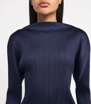Issey Miyake Long Sleeve Top - Navy