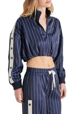 Steve Madden Beckham Pinstripe Crop Jacket