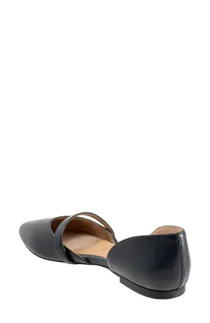 Trotters Emory D'orsay Flat - Navy