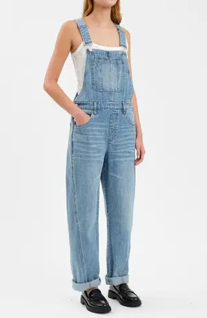 DAZE Canyon Barrel Leg Denim Overalls