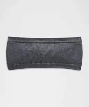 Lululemon Metal Vent Tech Seamless Wide Headband - Black/solar Grey