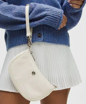 Lululemon City Essentials Mini Shoulder Bag - Light Ivory/silver