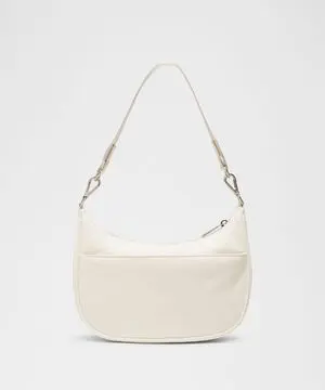 Lululemon City Essentials Small Shoulder Bag 3l - Light Ivory/silver