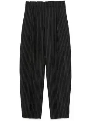 MUGLER Pleated Wide-leg Trousers - Grey