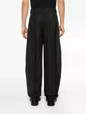 MUGLER Pleated Wide-leg Trousers - Grey