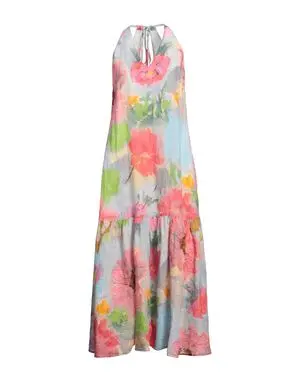 120% Lino Floral Maxi Dress