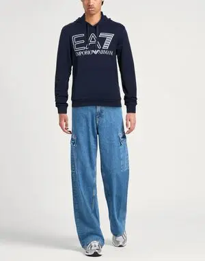 EA7 Cotton-elastane Blend Sweatshirt - Navy