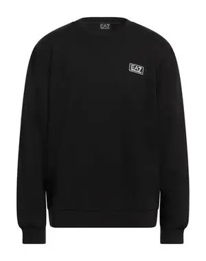 EA7 Sweatshirt In Cotton, Polyester, And Elastane - Black