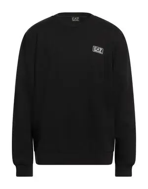 EA7 Sweatshirt In Cotton, Polyester, And Elastane - Black