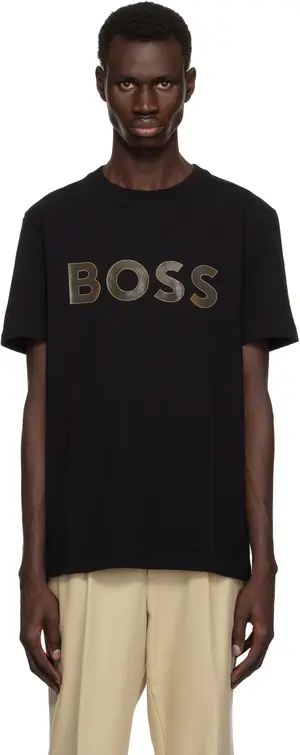 Hugo Boss Stretch-Cotton Short-Sleeved T-Shirt With Logo