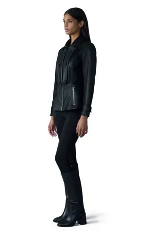 Mackage Barbara Leather Peplum Jacket - Black