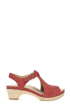 Dansko Laverne Ankle Strap Platform Sandal - Paprika