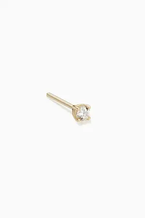 ORADINA 14k Gold Diamond Mini Stud Earring - Yellow Gold