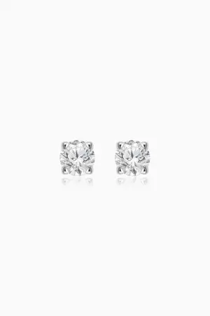 ORADINA 14k Diamond Mini Stud Earrings - White Gold