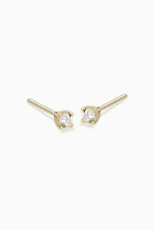 ORADINA 14k Diamond Mini Stud Earrings - Yellow Gold