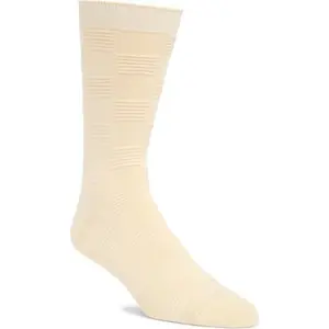 Nordstrom Textured Check Viscose Blend Socks Ivory