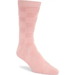Nordstrom Textured Check Viscose Blend Socks - Pink