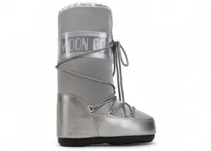 Moon Boot Icon Faux-Fur Boots Silver