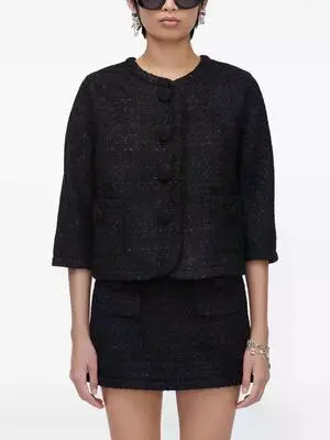 Marc Jacobs Tweed Backwards Jacket - Black