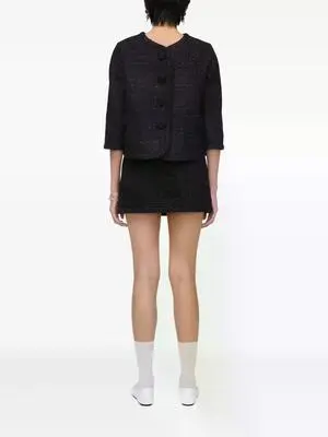 Marc Jacobs Tweed Backwards Jacket - Black