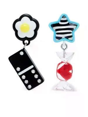 Marc Jacobs Sticker Charm Earrings - Silver