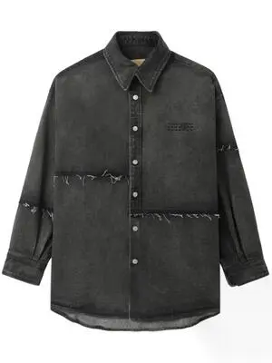 MAISON MARGIELA Numbers-embroidered Shirt - Grey
