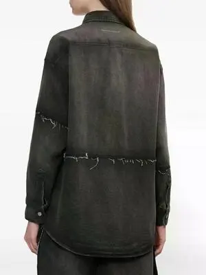 MAISON MARGIELA Numbers-embroidered Shirt - Grey