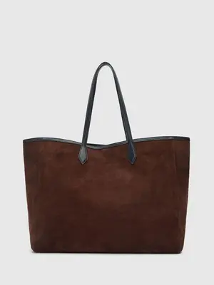 REFORMATION Sofia Leopard Print Tote - Brown