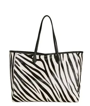 REFORMATION Sofia Leopard Print Tote Zebra Haircalf