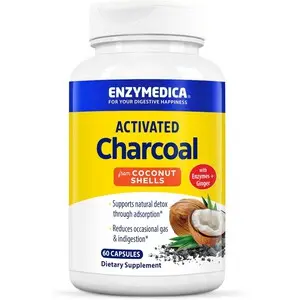 ENZYMEDICA Purify- Charcoal Plus 60 Capsules - One-color