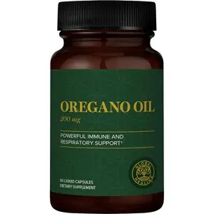 GLOBAL HEALING CENTER Oregano Oil 200 Mg Liquid Capsules 60 Capsules - One-color