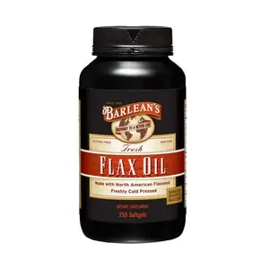 BARLEANS ORGANIC OILS Flax Oil Softgels 250 Softgels - One-color