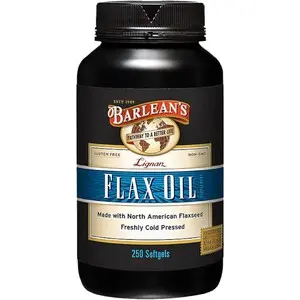 BARLEANS ORGANIC OILS Lignan Flax Oil Softgels 250 Softgels - One-color