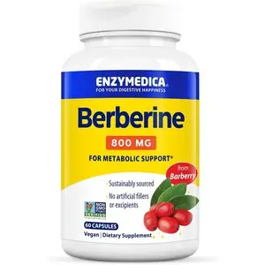 ENZYMEDICA Berberine 60 Capsules - One-color
