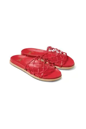 Beek Beek Harpy Leather Slide Sandal - Metallic