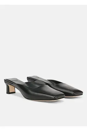 Vince Electra Leather Mule - Black