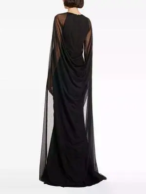 Talbot Runhof Draped Maxi Dress