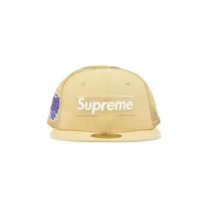 Supreme Supreme Box Logo Mesh Back New Era Cap Gold